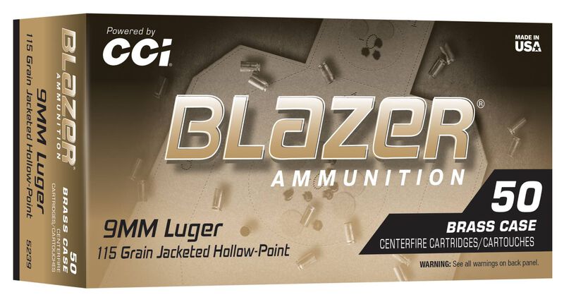 Buy Blazer Brass HP 9mm Luger Ammo 115 | 5239
