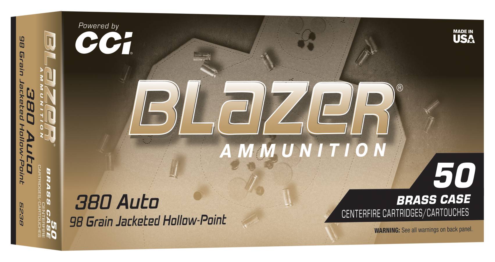 Buy Blazer Brass HP 380 Auto Ammo | 98 Grain, 920 FPS | CCI Ammunition