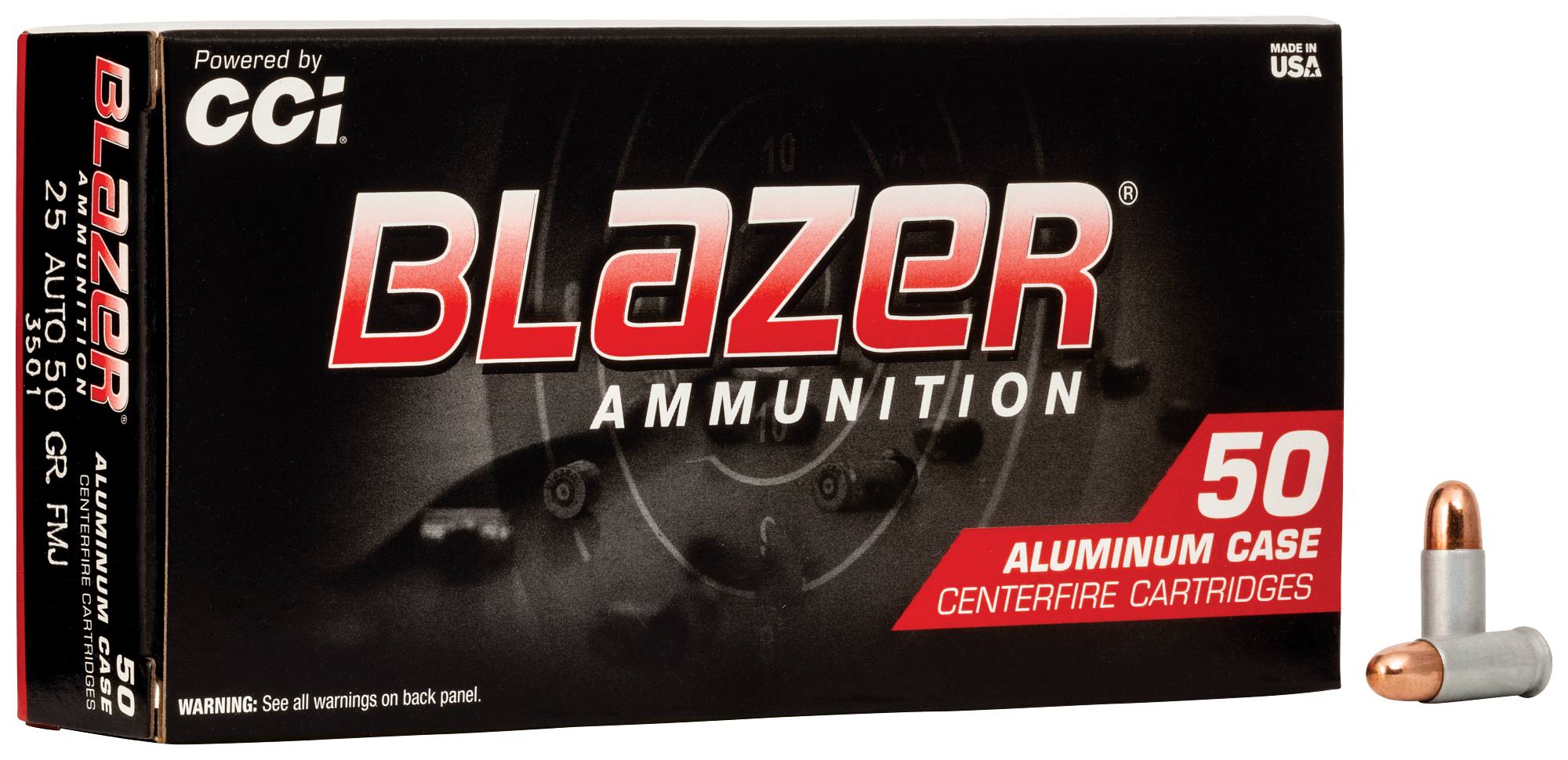 Buy Blazer Aluminum 25 Auto Ammo | 50 Grain, 755 FPS | CCI Ammunition