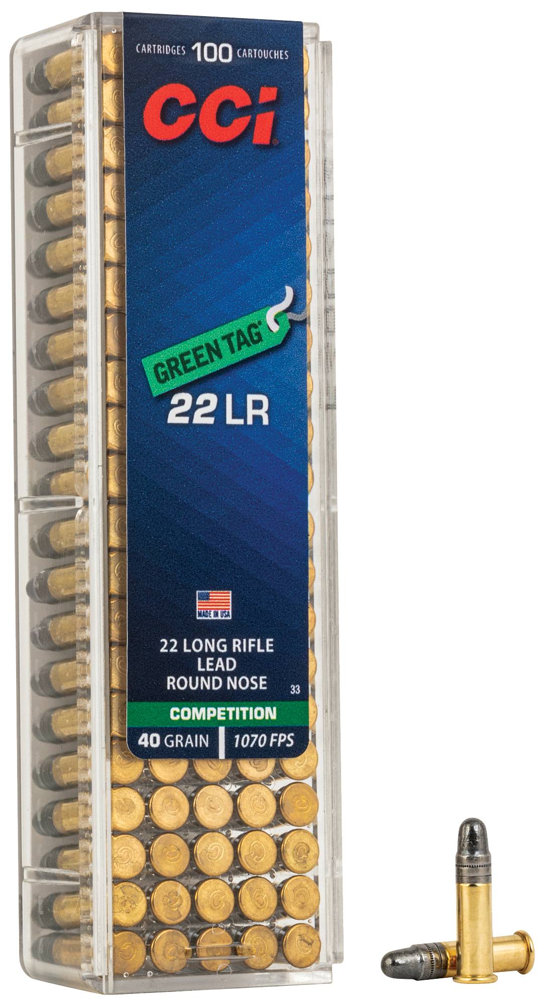 Buy Green Tag 22 LR Ammo | 40 Grain, 1070 FPS | CCI Ammunition