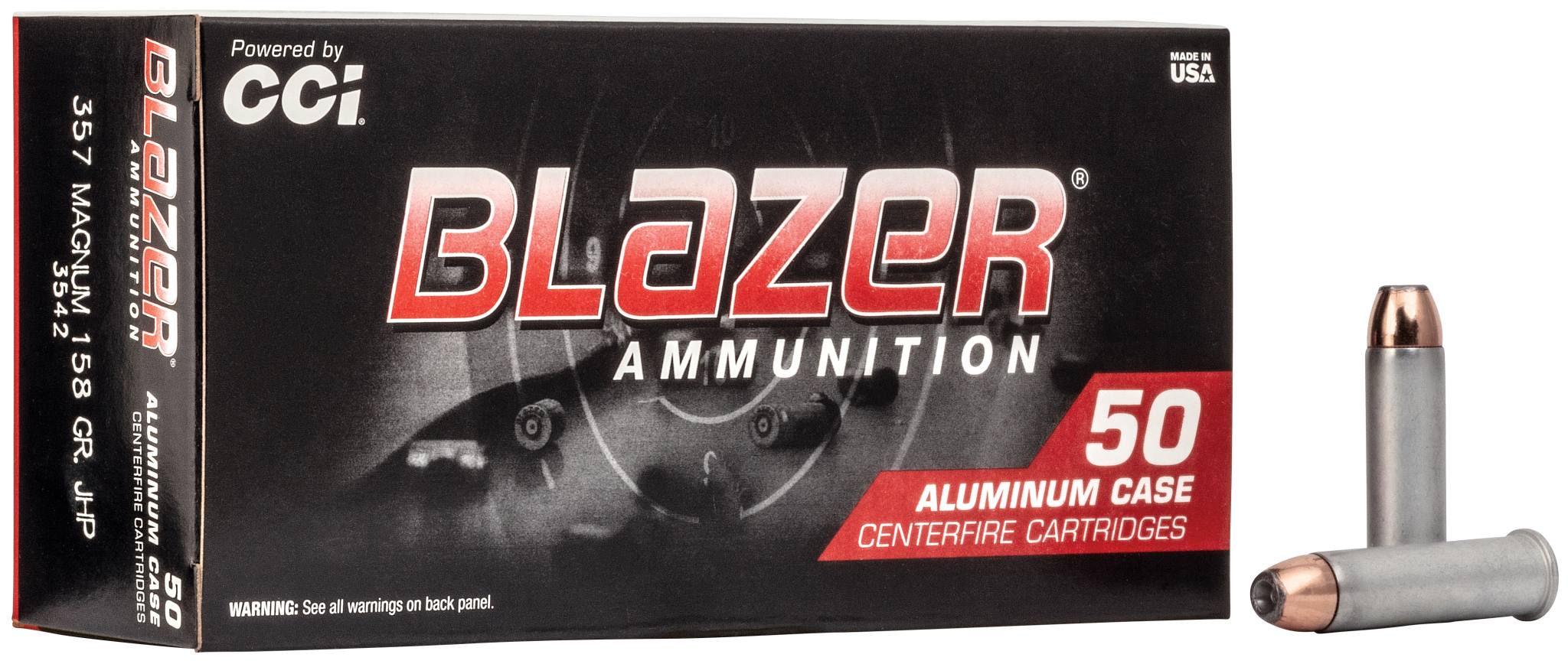 Buy Blazer Aluminum, 357 Magnum, 158 Grain, Jacketed Hollow Point, 1150 ...